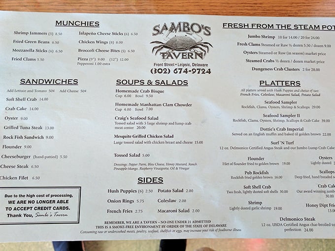 A menu that doesn't need fancy fonts or flowery descriptions. When your seafood is this fresh, simplicity is the ultimate sophistication.