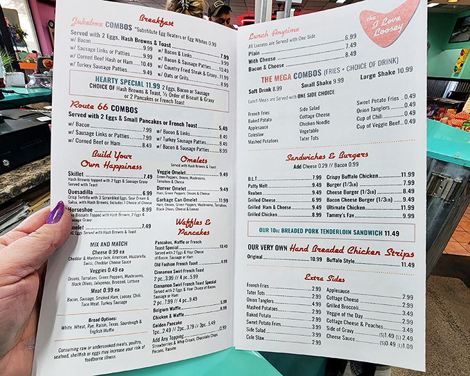 A menu that reads like maritime poetry. Each dish description promises ocean treasures that somehow found their way to the Smoky Mountains.