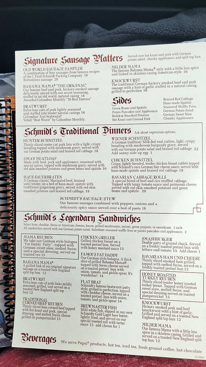 A menu that cuts straight to the chase&mdash;no flowery descriptions, just honest categories like "Anti-Burger" that make ordering feel like an adventure.
