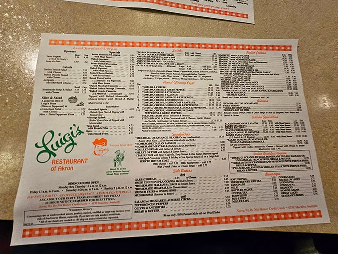 This menu isn't just a list of food&mdash;it's a roadmap to happiness. The hardest relationship choice in Akron might be deciding what to order here.