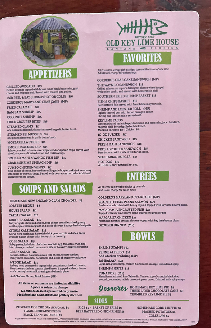 A menu that reads like a seafood lover's dream journal. The hardest decision you'll make today is choosing between all these coastal treasures.