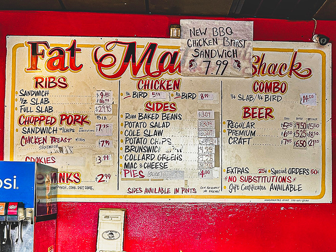 A menu board that cuts right to the chase&mdash;no fancy descriptions needed when the food speaks this loudly for itself.
