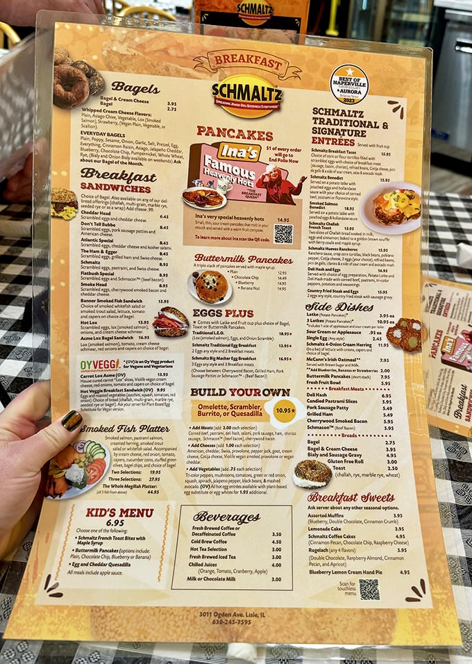 The breakfast menu at Schmaltz is a choose-your-own-adventure novel where every ending involves deliciousness.