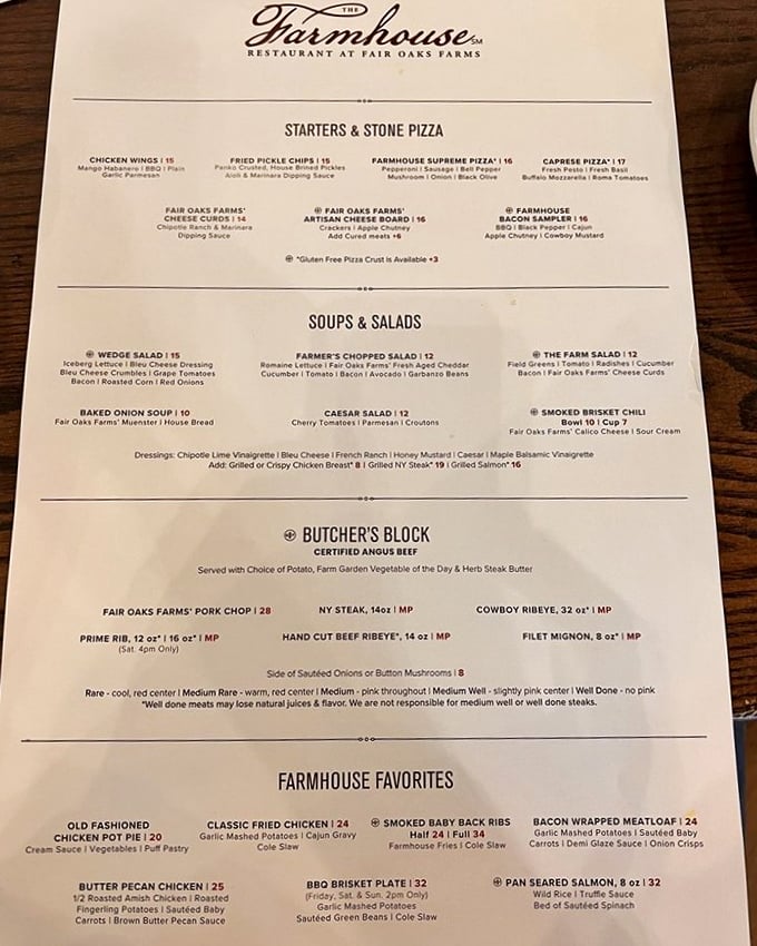 The menu reads like a love letter to Midwest cuisine, with the "Butcher's Block" section starring that legendary hand-cut ribeye everyone's talking about.