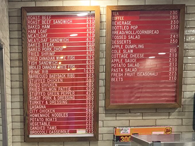 This menu board isn't just a list&mdash;it's a roadmap to happiness. Each red-lettered item represents a different path to comfort food nirvana.