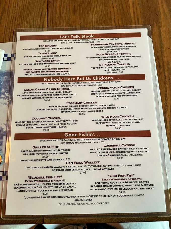 "Gone Fishin'" isn't just a section on the menu&mdash;it's your invitation to discover Wisconsin's freshwater treasures prepared with reverence.