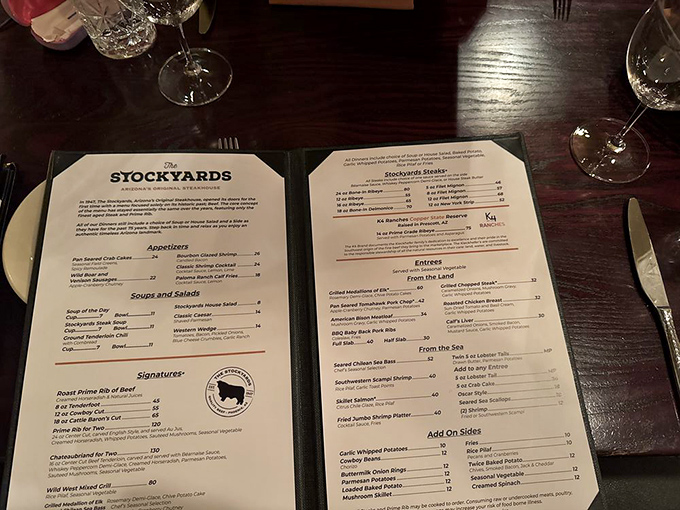 This isn't just a menu &ndash; it's a love letter to beef. Each description promises a carnivorous adventure that'll have you plotting your next visit before the first bite.