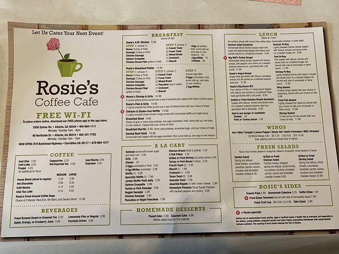 A menu that reads like a love letter to Southern comfort. Decision paralysis has never been so delicious.