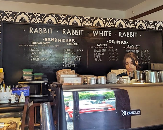 The chalkboard menu speaks volumes: this is a place that values simplicity and substance over flash. Like a good novel, it promises satisfying chapters ahead.