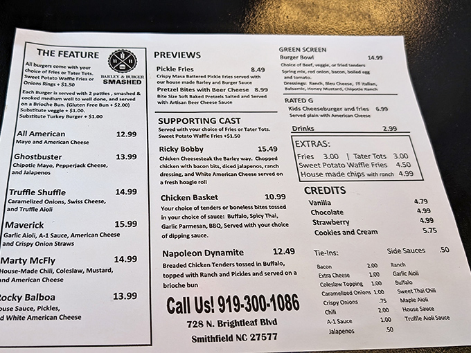 A menu that reads like a blockbuster cast list. Each burger character has its own personality, backstory, and devoted fan following.