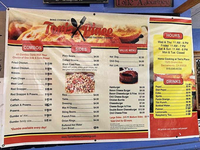 This menu isn't just a list&mdash;it's a roadmap to comfort food nirvana. Choose your own soul-satisfying adventure.