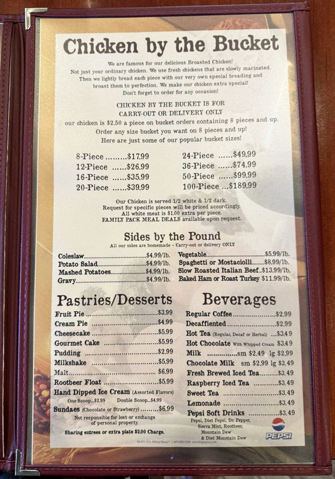 The "Chicken by the Bucket" menu isn't just food&mdash;it's a mathematical equation where more pieces equal more happiness. That's just science.