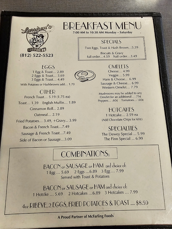 This breakfast menu isn't trying to reinvent the wheel&mdash;it's perfecting it with honest-to-goodness classics that would make your grandmother proud.