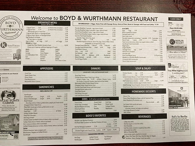 A menu that doesn't need fancy fonts or flowery descriptions—just honest food that speaks for itself. Decision paralysis guaranteed.