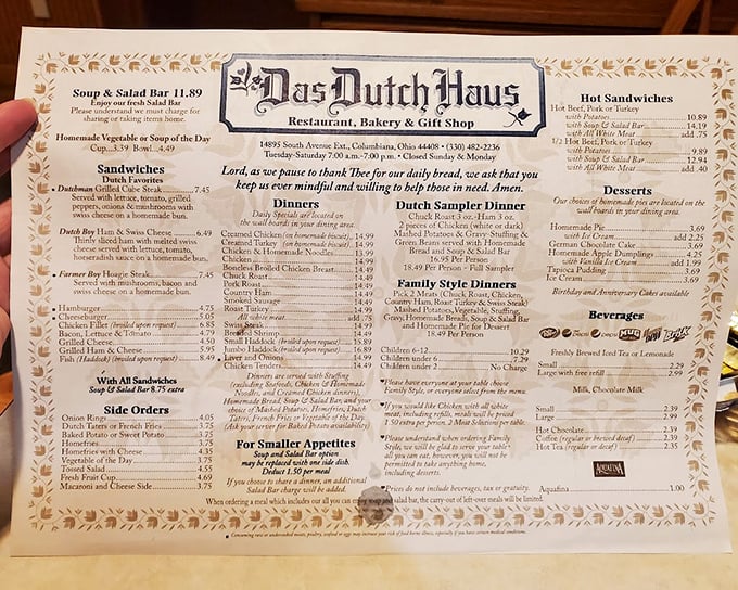 A menu that reads like a love letter to comfort food. Each item practically whispers, "You know you want me."