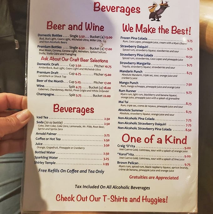 A drinks menu that proves paradise is best enjoyed with something cold in hand. The "Craig O'rita" might just make you forget about your inbox back home.