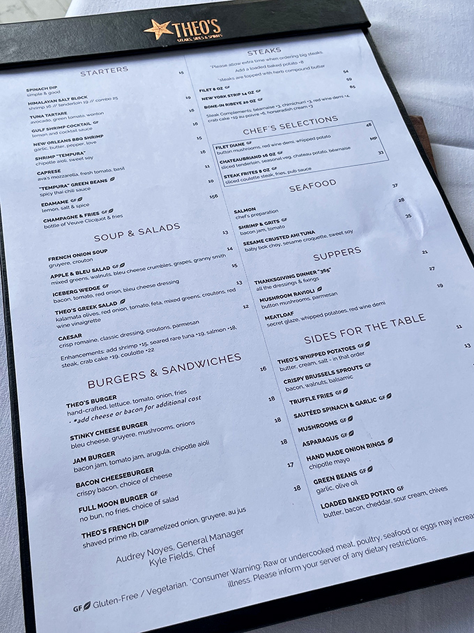 A menu that reads like a love letter to carnivores. Notice how they don't waste precious space on flowery descriptions&mdash;just the delicious facts.