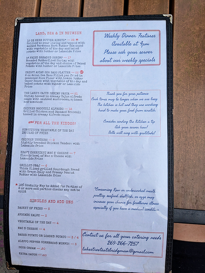 A menu that reads like poetry for seafood lovers, promising adventures beyond ordinary fish and chips.
