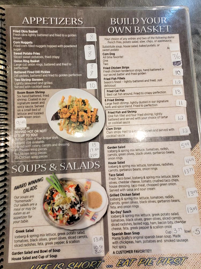 A menu that doesn't need fancy fonts or pretentious descriptions—just honest food that makes you want to order one of everything.