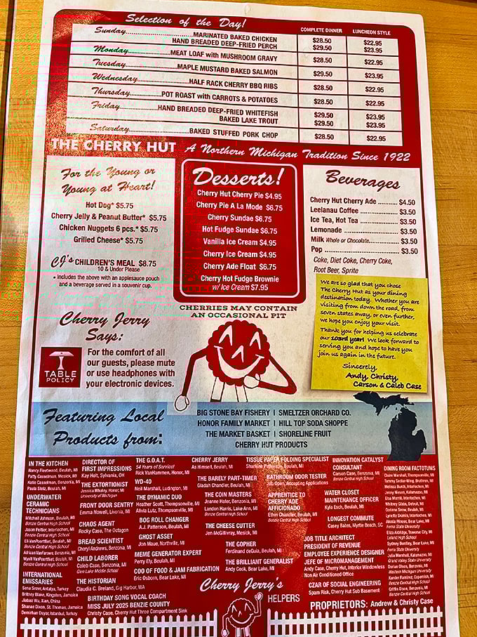 This isn't just a menu &ndash; it's a love letter to comfort food written in cherry-stained ink.