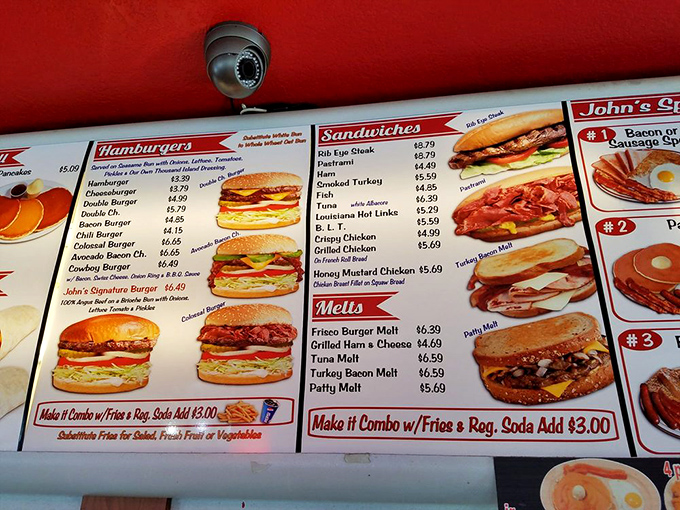 A menu that proves sometimes the best things in life come without fancy descriptions or pretense. 