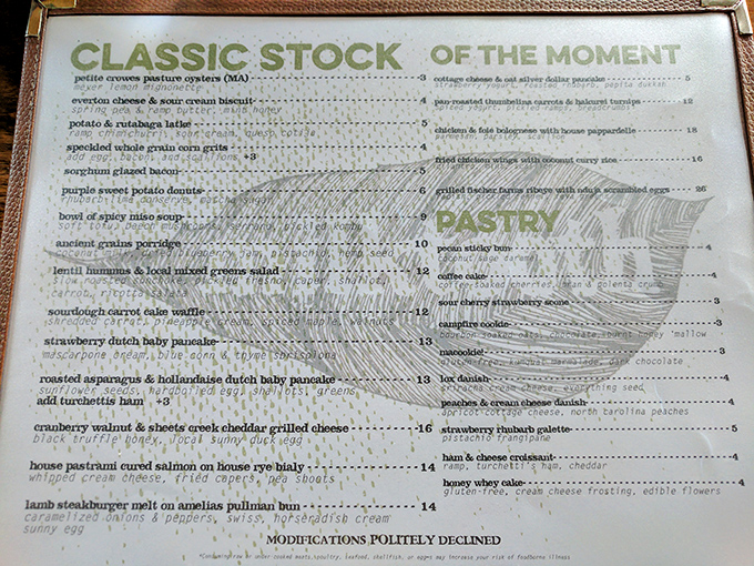 Reading this menu is like finding a treasure map where X marks the spot for your taste buds. Each item promises a delicious adventure.