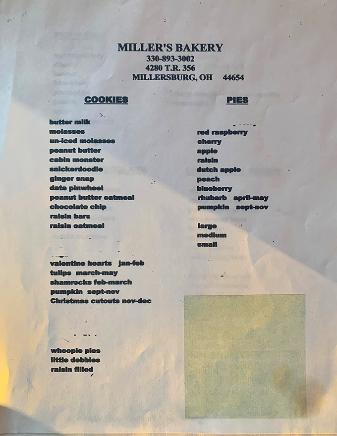 This simple menu board is the roadmap to happiness. No fancy fonts needed when the offerings speak volumes in butter, sugar, and tradition.