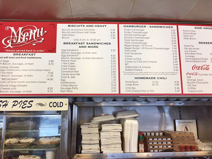 A menu board that doesn't need fancy fonts or flowery descriptions. When you've perfected simplicity, why complicate things?