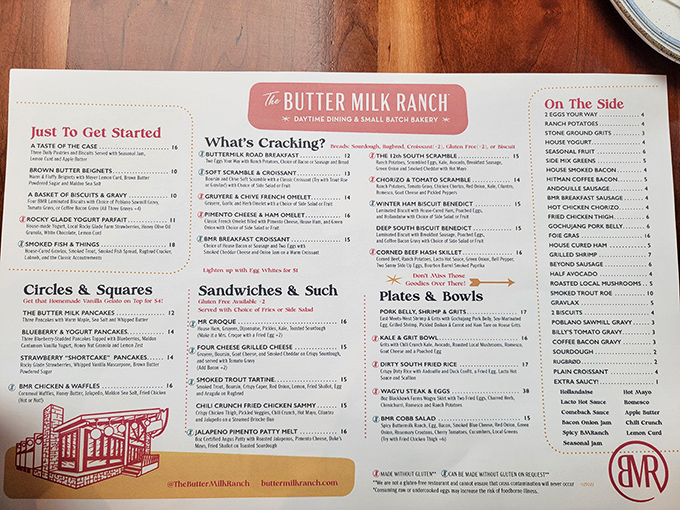 This menu isn't just a list of food&mdash;it's a roadmap to happiness. "What's Cracking?" indeed!