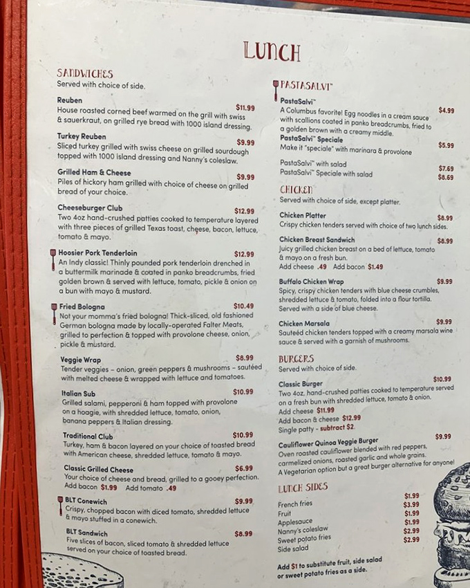 A menu that reads like a love letter to comfort food. The Fried Bologna entry alone is worth the trip.