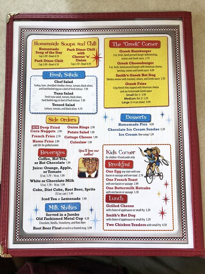 This menu isn't just food options&mdash;it's a roadmap to happiness with Greek specialties and homemade pies stealing the spotlight.