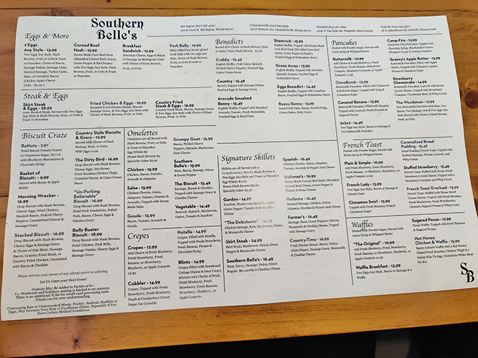 This menu isn't just reading material&mdash;it's a roadmap to happiness. The real challenge? Choosing just one thing.