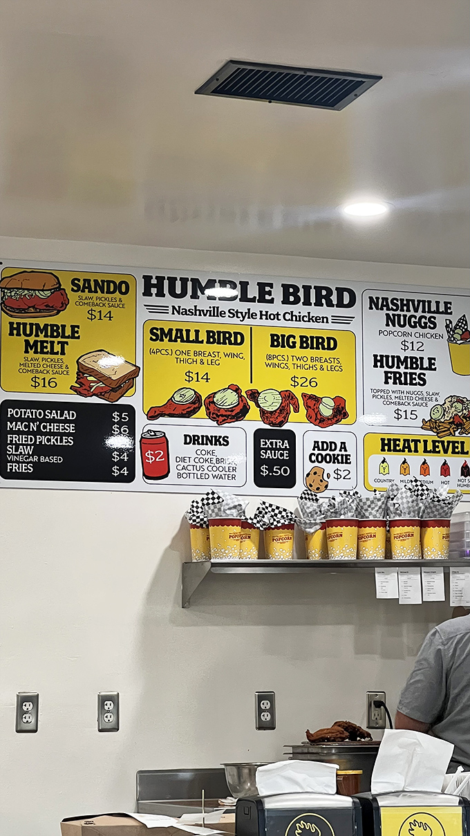 A menu that doesn't need a translator or food dictionary. Just honest offerings with heat levels that range from "gentle introduction" to "religious experience."