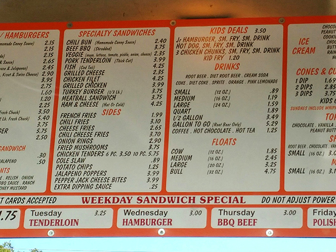 This menu board isn't just listing food items &ndash; it's offering tickets to flavor town at prices that won't make your wallet weep.
