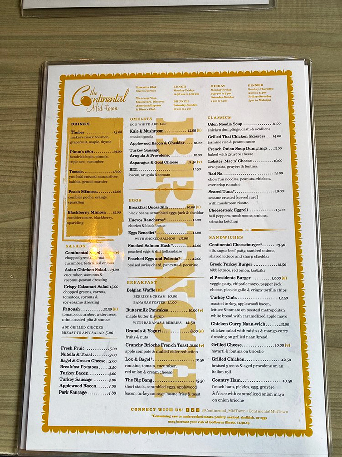 The menu reads like a passport to flavor country, with those legendary French onion soup dumplings holding court among global comfort classics.