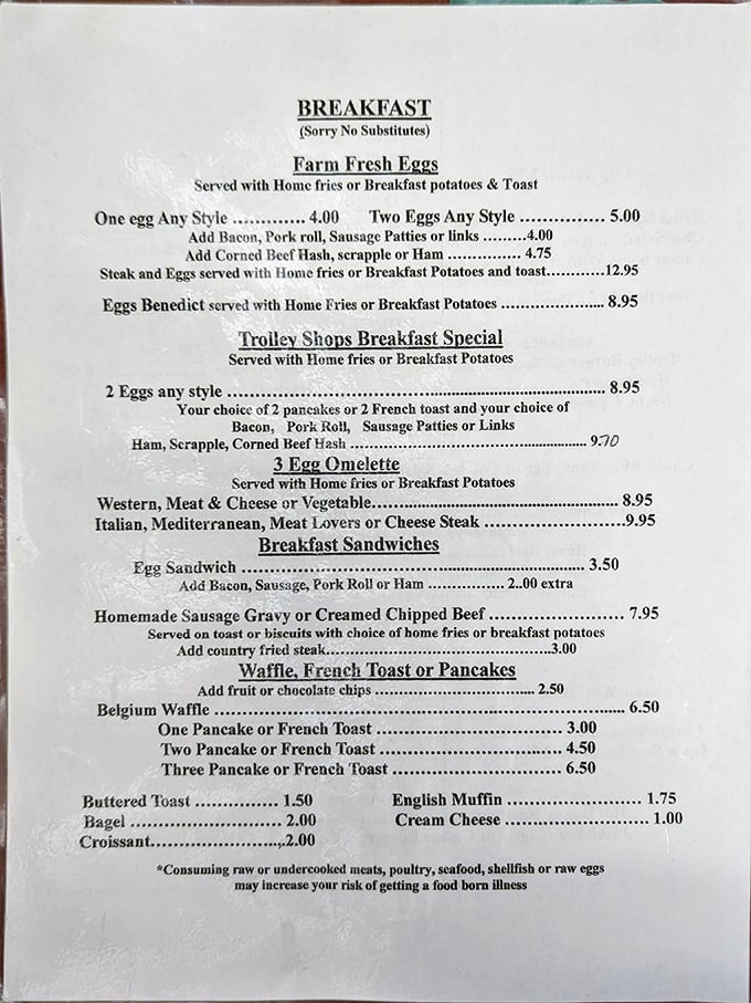 This menu isn't trying to impress food critics&mdash;it's aiming straight for your breakfast-loving heart with farm-fresh eggs and Pennsylvania classics like scrapple.