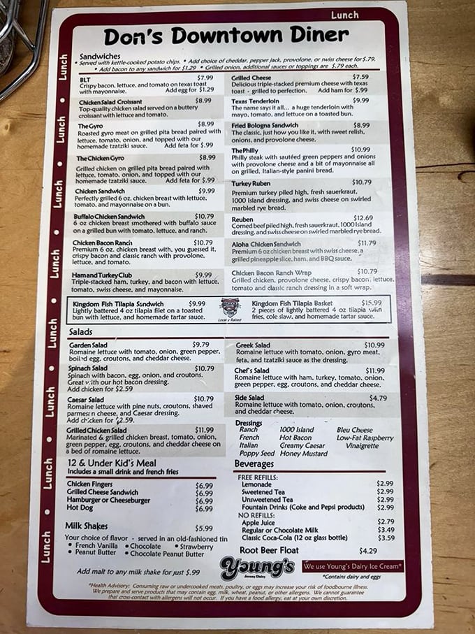 This menu is like a roadmap to happiness. No GPS required, just point to anything and prepare for deliciousness.