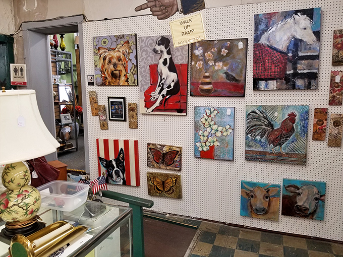 This wall of animal art proves that before Instagram pet accounts, people still found ways to immortalize their furry friends&mdash;just with more paint and fewer filters.