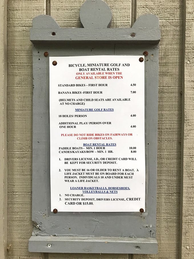 The menu of outdoor adventures awaits! From paddle boats to miniature golf, Tar Hollow's recreation options are priced for family fun.