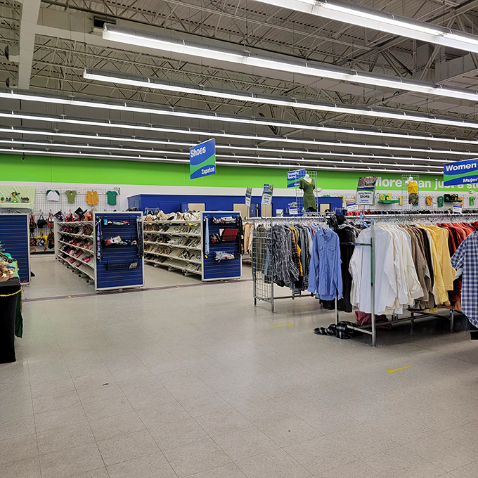 The shoe section rivals Imelda Marcos' closet. Barely-worn loafers and pristine sneakers stand at attention, waiting for their second chance at adventure.
