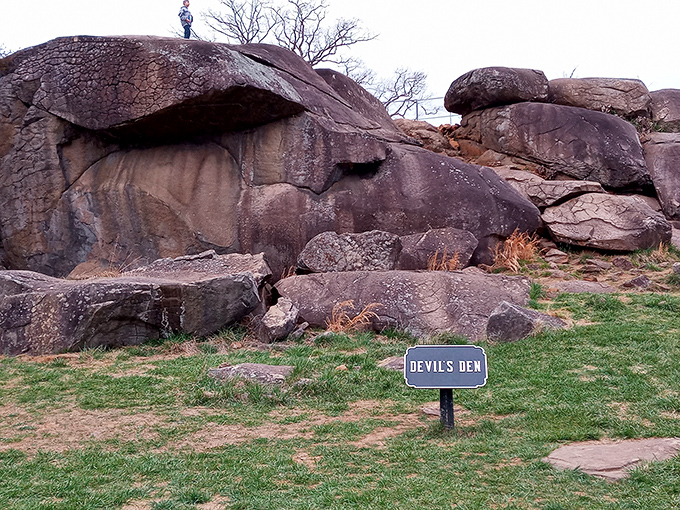 The sign doesn't lie&mdash;this is indeed the devil of a place where Union and Confederate forces clashed in 1863, turning ancient rocks into strategic battlements.
