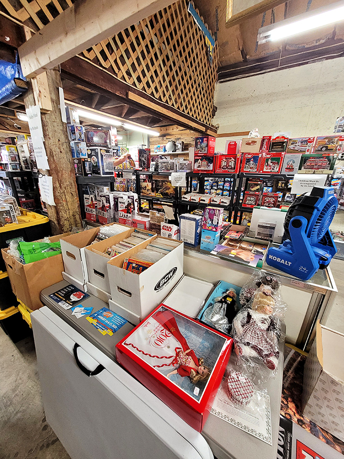 This isn't just a toy section&mdash;it's a time machine. Each shelf holds portals to different decades, where Star Wars meets NASCAR and childhood memories are restocked weekly.