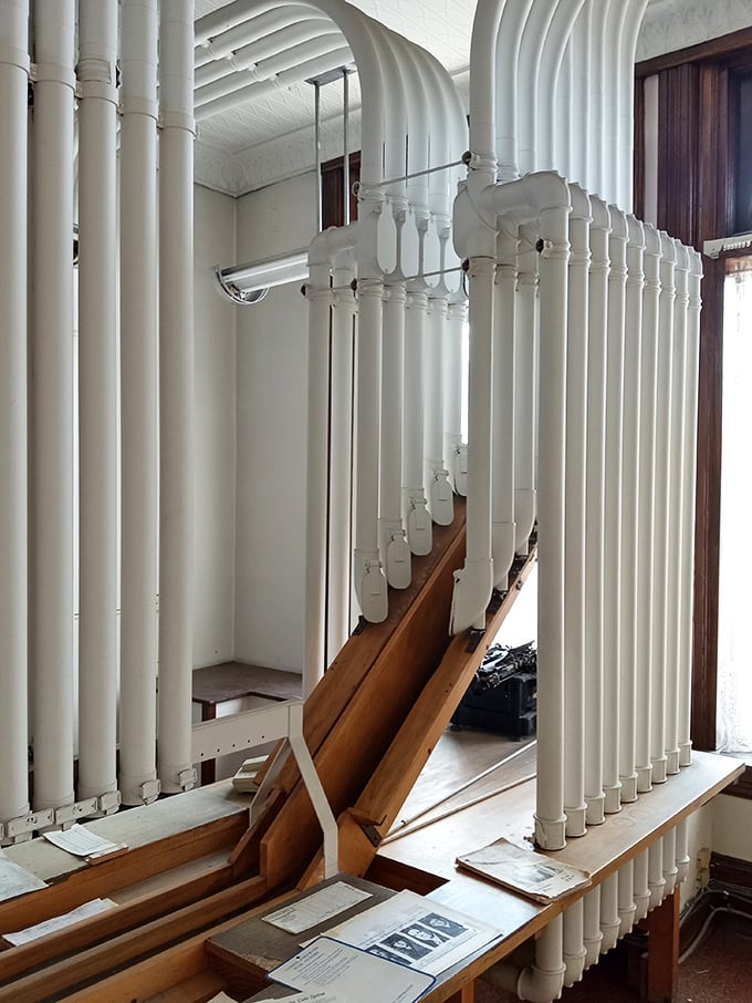 Before email, there was this ingenious tube messaging system. The original "send" button was a lot more satisfying to use.