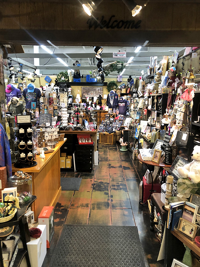 This vendor's booth is the retail equivalent of your grandmother's attic—if your grandmother collected everything from spiritual trinkets to vintage clothing.