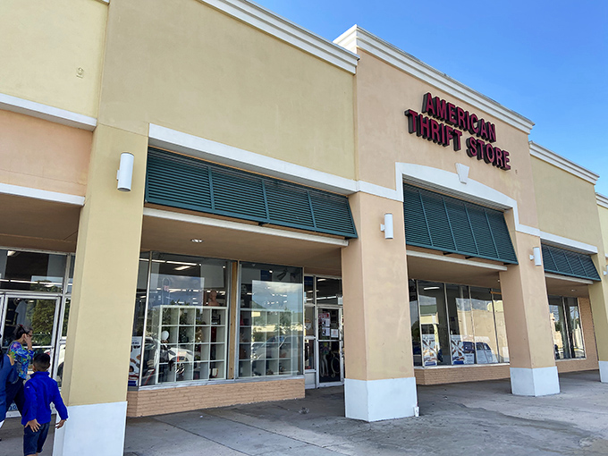 American Thrift Store's desert-toned fa&ccedil;ade houses a cool oasis of pre-loved treasures &ndash; Miami Vice meets Main Street prices.
