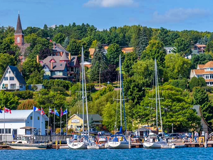 Bayfield's Victorian houses climb the hill like colorful mountain goats with excellent taste in architecture.