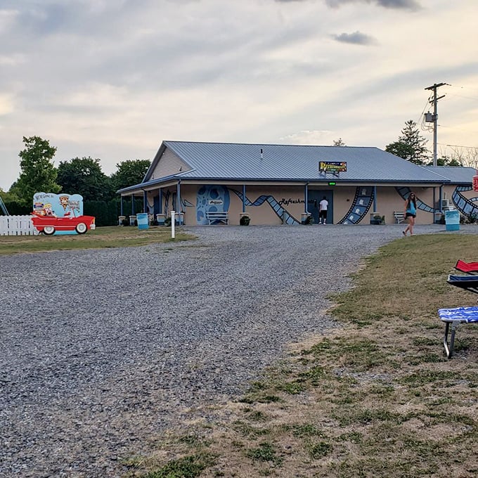 The snack bar at Becky's isn't just a building&mdash;it's a colorful beacon of buttery popcorn and childhood memories in the making.