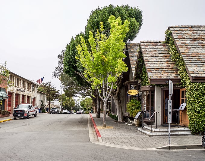 Carmel-by-the-Sea's fairytale cottages make you wonder if hobbits vacation here. Those rooflines are architectural poetry!
