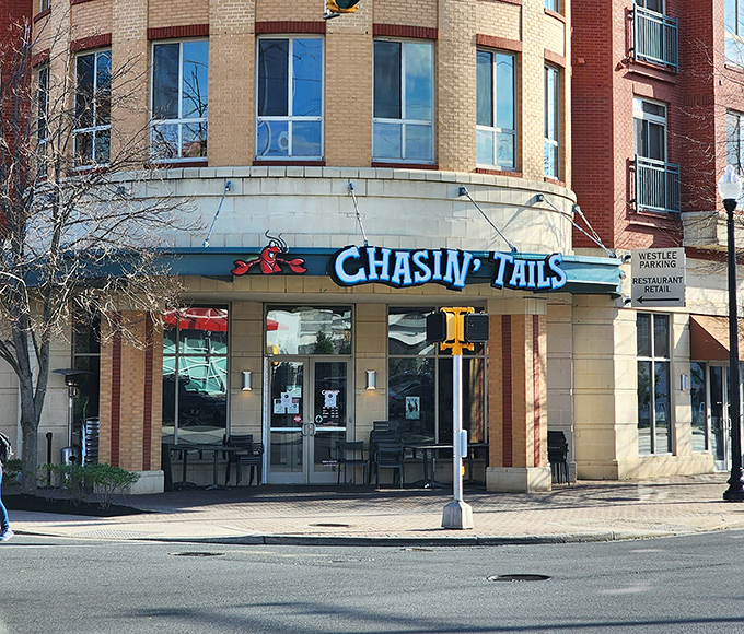 Corner spot, big flavors! Chasin' Tails brings Cajun seafood boils to Falls Church in this unassuming brick building.