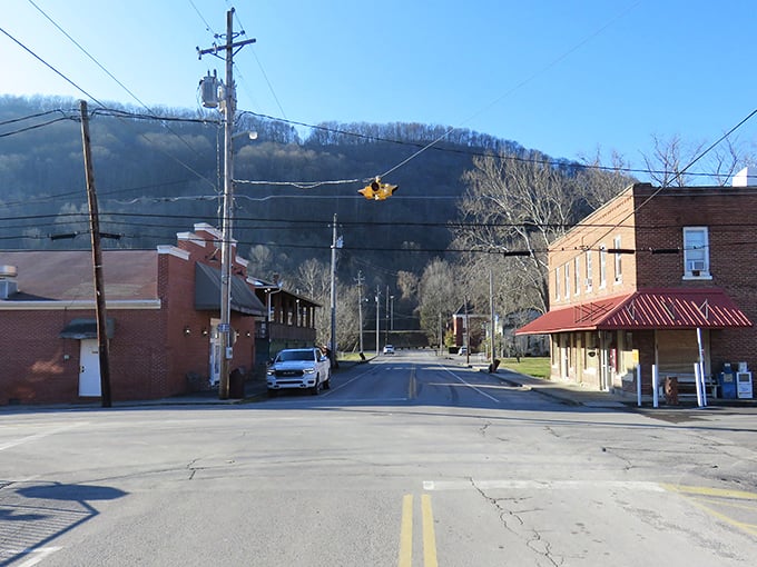 Cumberland Gap's quiet main street – where the pace is so leisurely, even the stop signs seem to suggest "whenever you're ready."